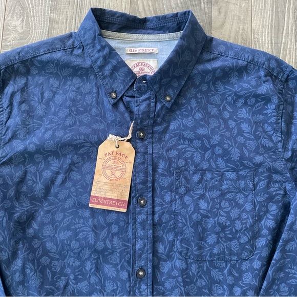 Fat Face | Shirts | Nwt Fat Face Slim Stretch Long Sleeve Shirt Mens ...